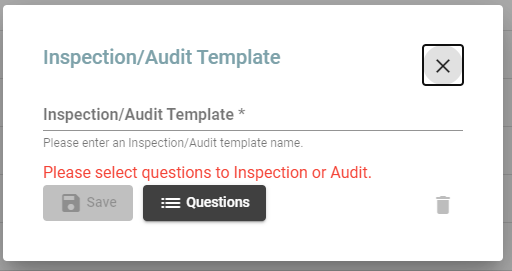 How to set up an Inspections/Audit Template