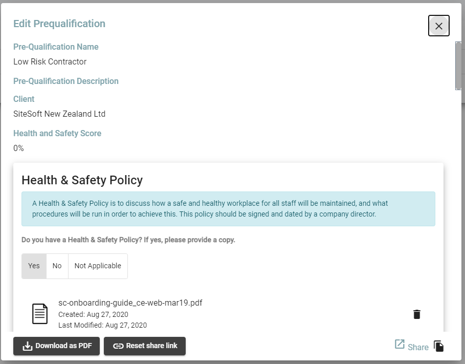 Contractor Administrators Only - How to complete a Pre-Qualification