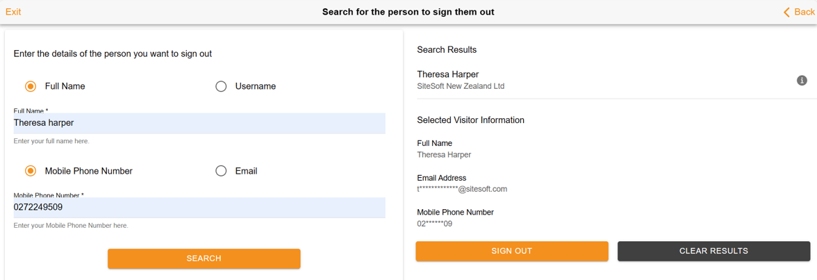 How to sign in and out of site using the SiteConnect Visitor Kiosk App