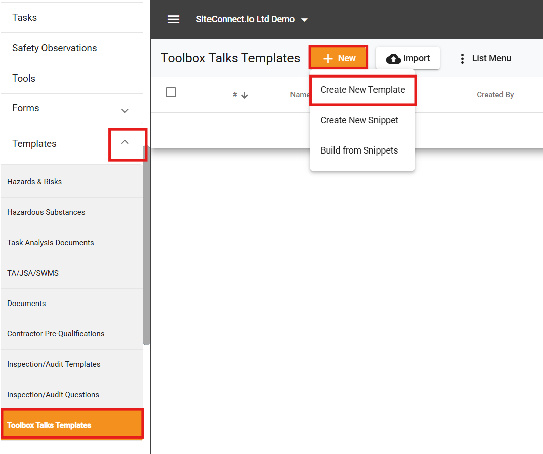 How to Create Toolbox Talk Templates and Snippets in the Web Portal