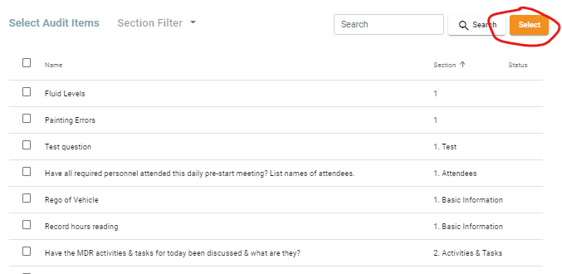 How to set up an Audit Template